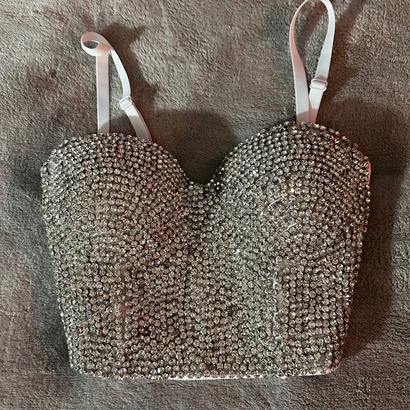 Windsor | Tops | Windsor Rhinestone Bustier Top | Poshmark